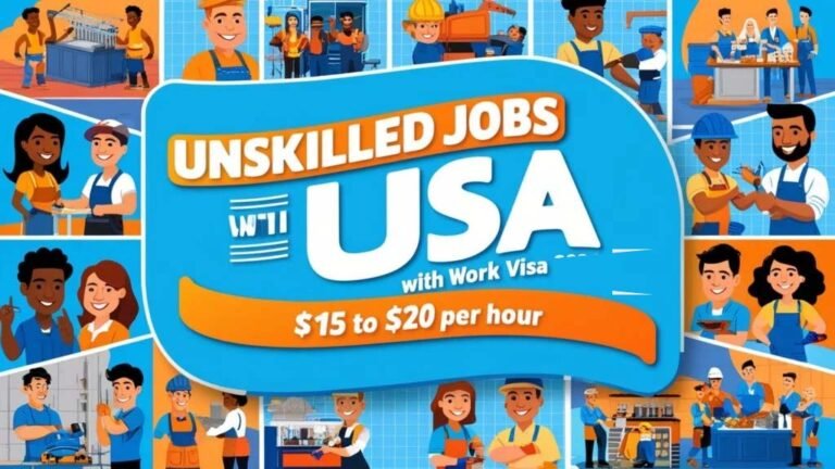 Unskilled Jobs in USA with Work Visa 2025 ($15 to $20 Per Hour)